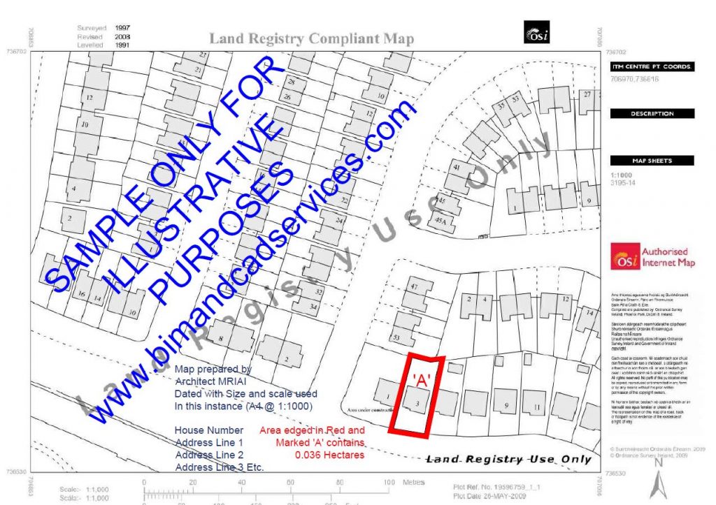 SAMPLE OSI Land Registry Map